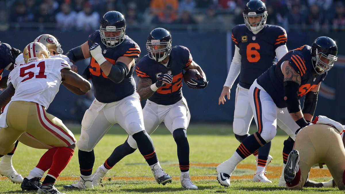 Tom Thayer breaks down the ability of #Bears O-line to create running ...