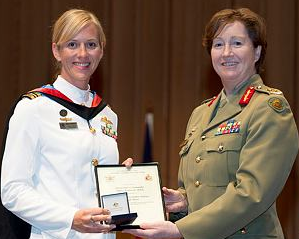 LCDR Helen Anderson receives the Commander Australian Defence College ...