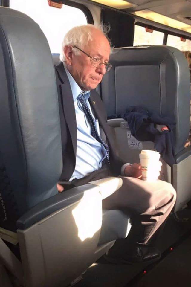 Bernie Sanders still flying coach, while Hillary flies the Wall Street ...