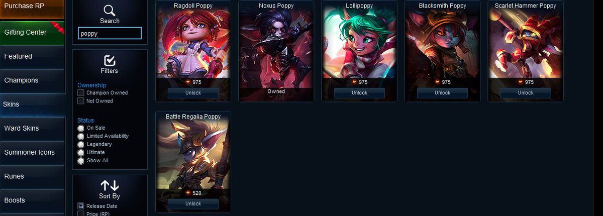 Poppy Champion Skins