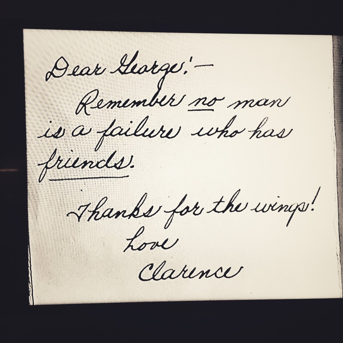 No Man Is A Failure Who Has Friends