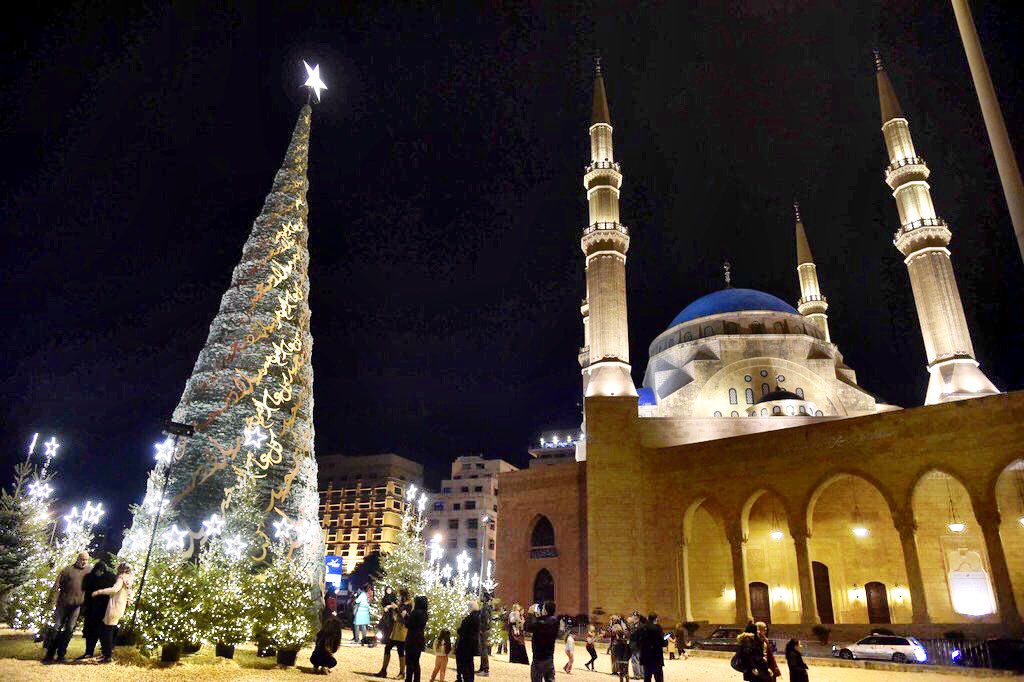 #lebanon resilience on display in downtown beirut: 2015 christmas tree ...