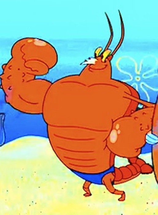 Larry The Lobster Flexing