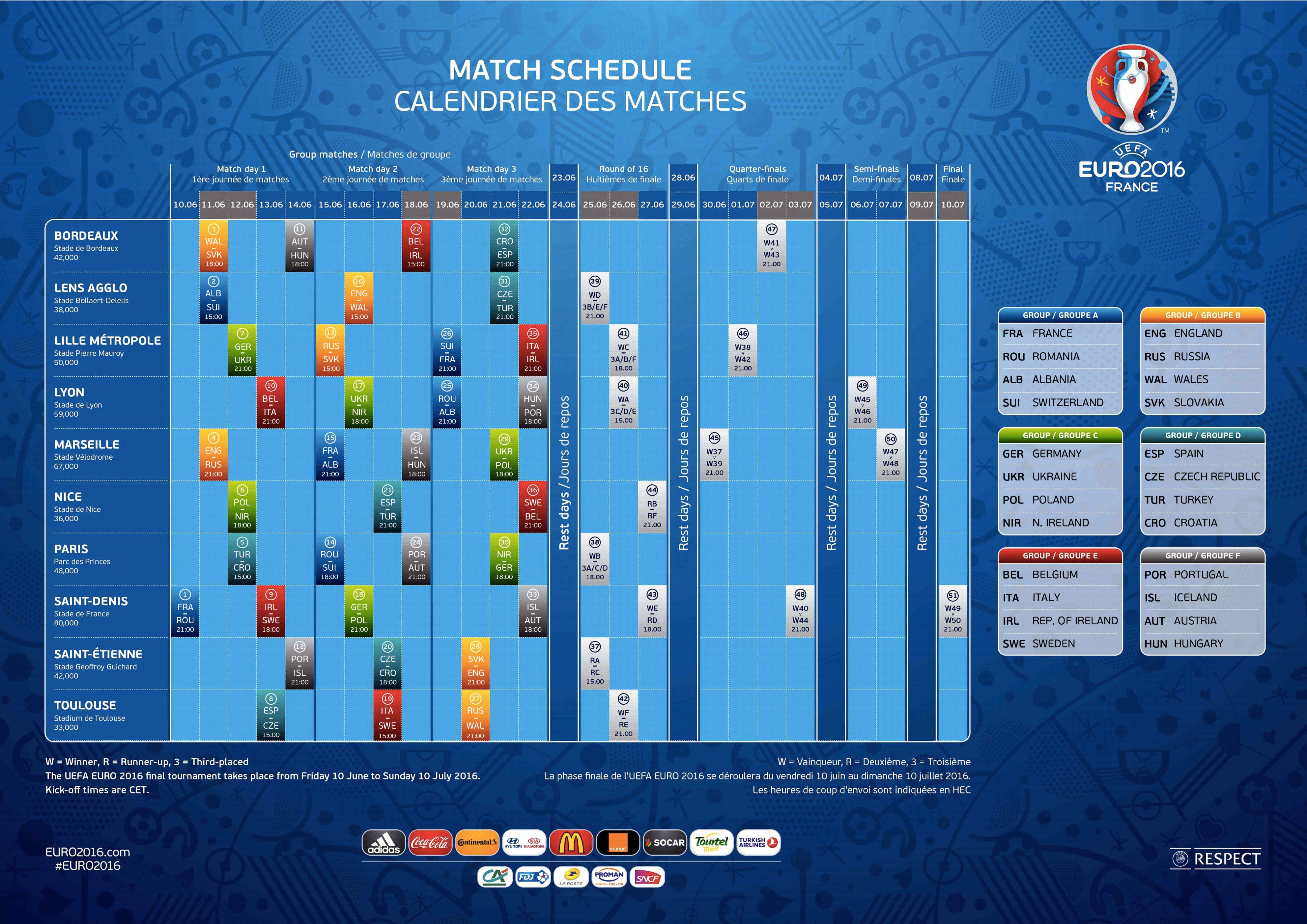 Calendrier Euro 2024 - Ginni Justine Calendrier Euro 2024 - Ginni Justine