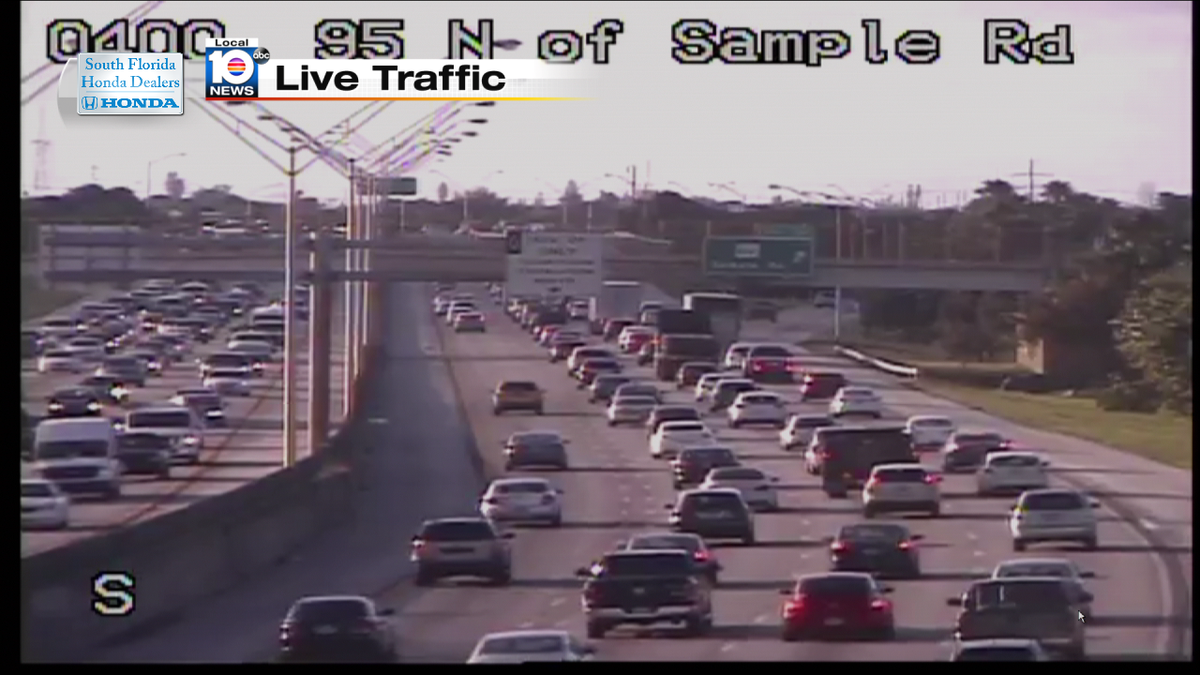 Crash on I-95 NB and Sample Rd/ 2 lanes blocked TRAFFIC | WPLG Local 10 ...