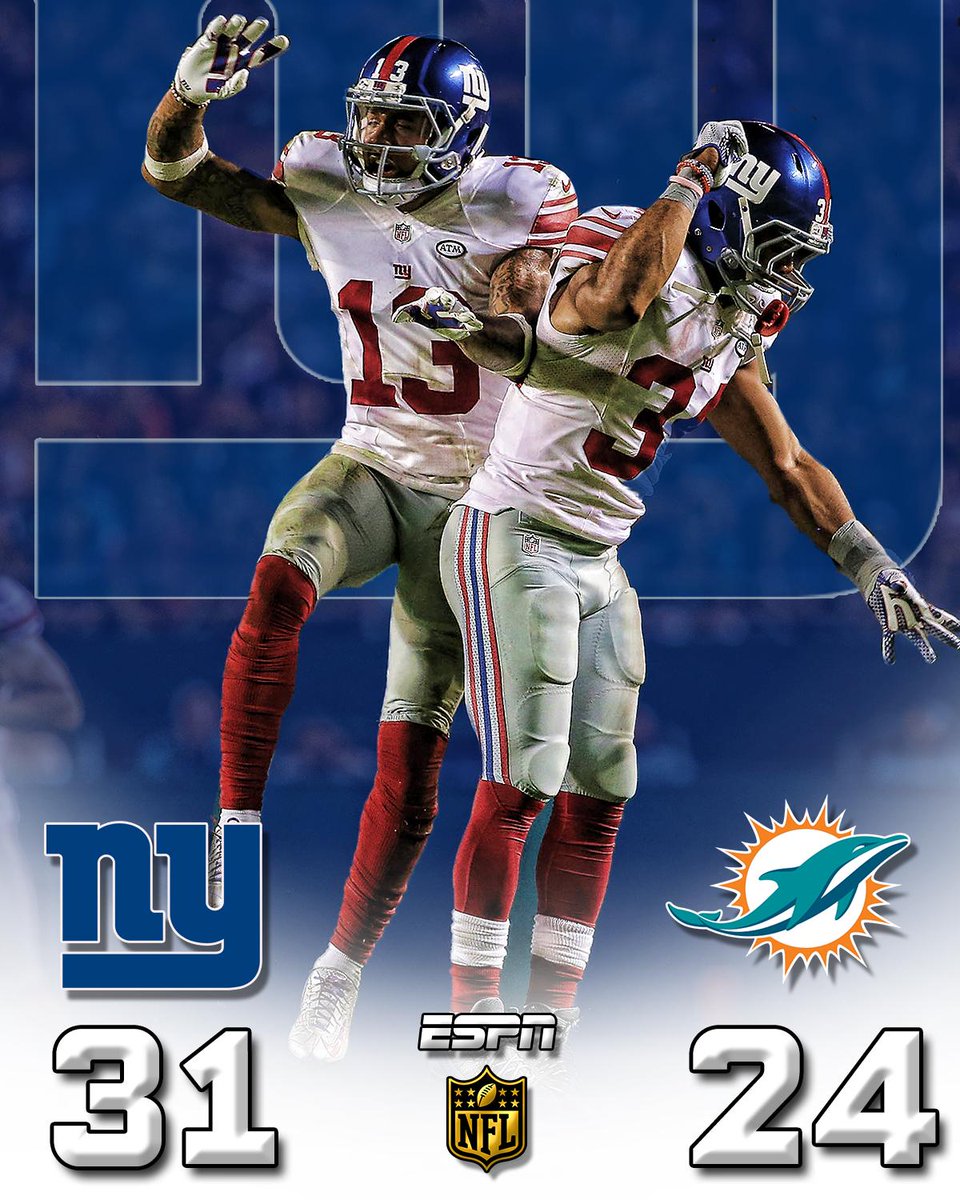 Big win for the G-Men on ESPNMondayNight. | NFL on ESPN | Scoopnest