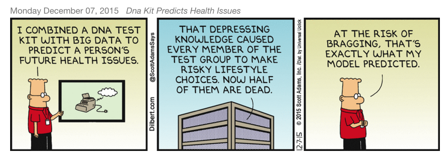 Nice dilbert cartoon about big data and medicine, via @mlmillenson cc ...