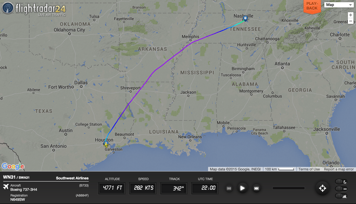 We tracked WN31 with MLAT. At BNA we do not yet have MLAT ground ...