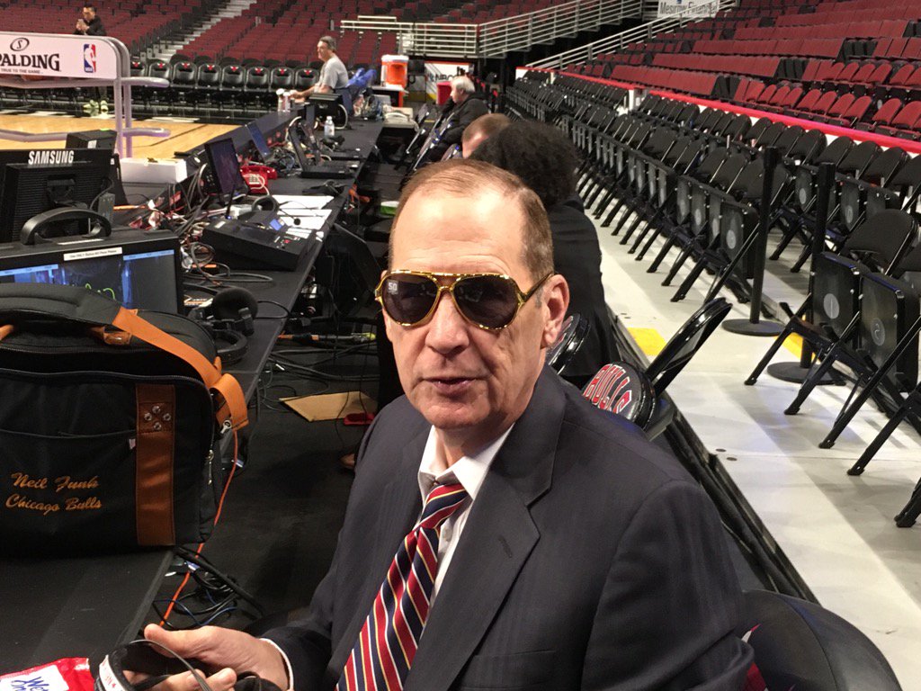 Found a painting of Neil Funk at work today! : r/chicagobulls