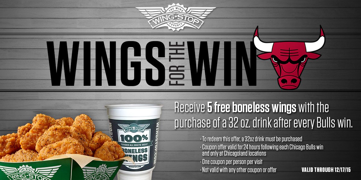 With tonight's Bulls win, Bulls fans get 5 free boneless wings at ...