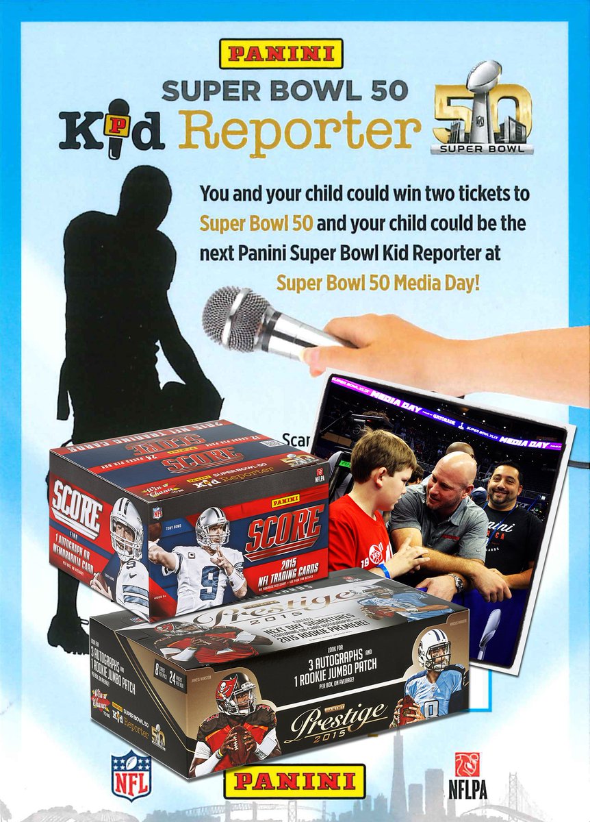 Excited to talk NFL and PaniniAmerica’s Super Bowl Kid Reporter contest ...
