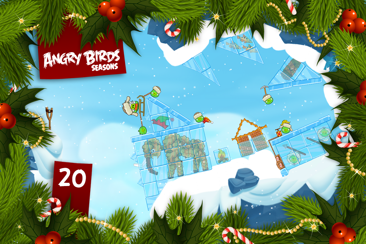 Angry Birds Seasons Christmas Wallpaper