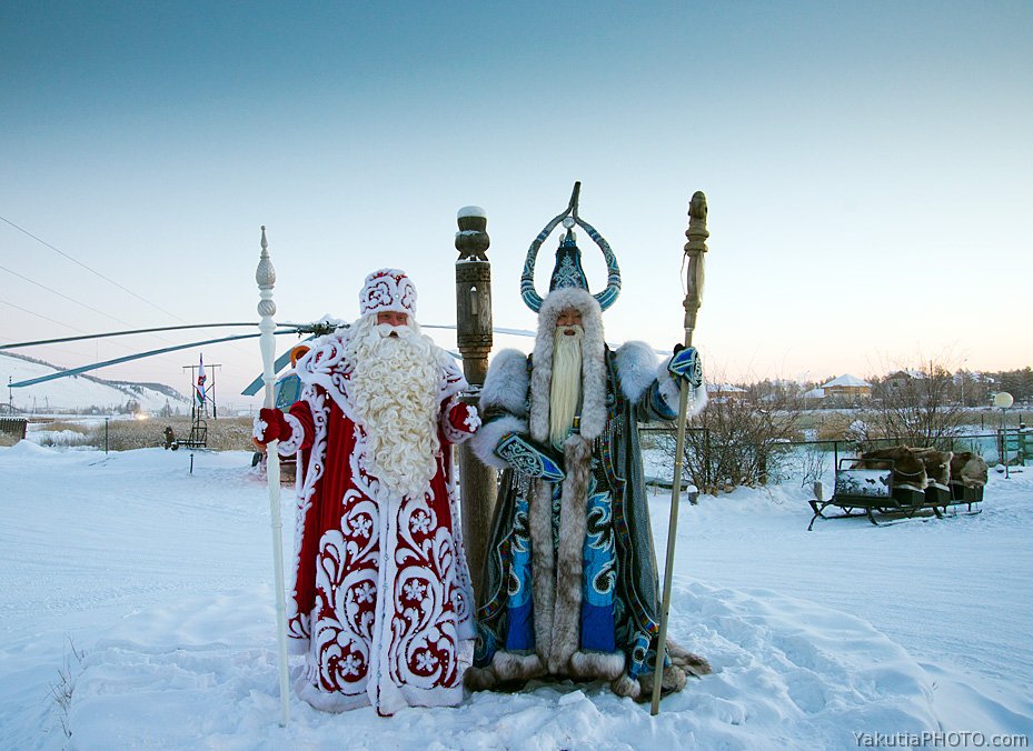 Learning about russia's santa, who is called ded moroz. this is him ...