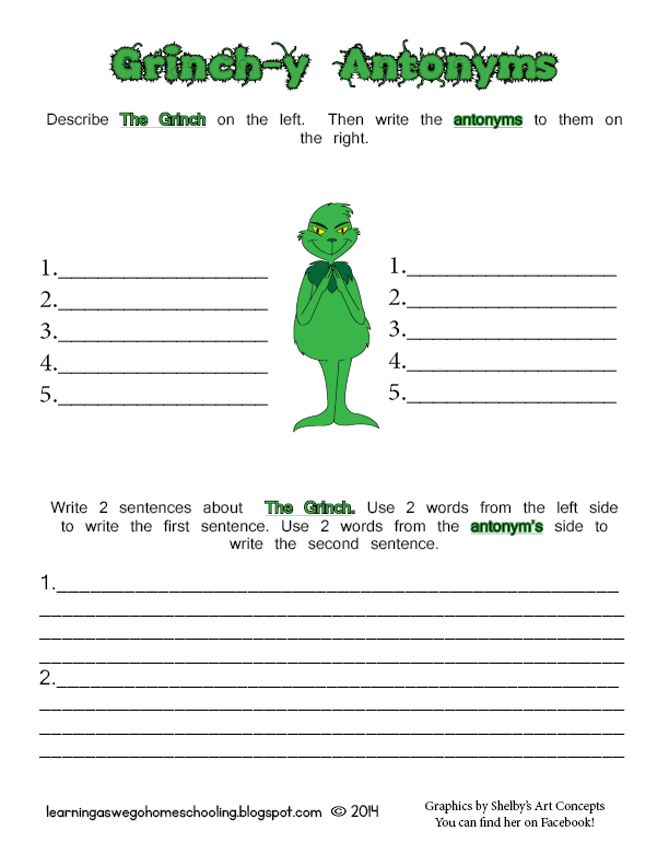 The Grinch Worksheets