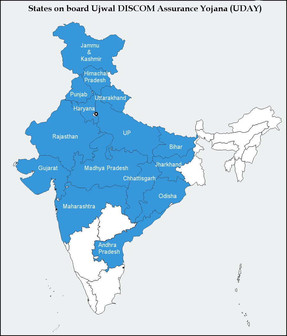 About 3/4 of India (by DISCOM debt, GDP & Population) has joined UDAY ...