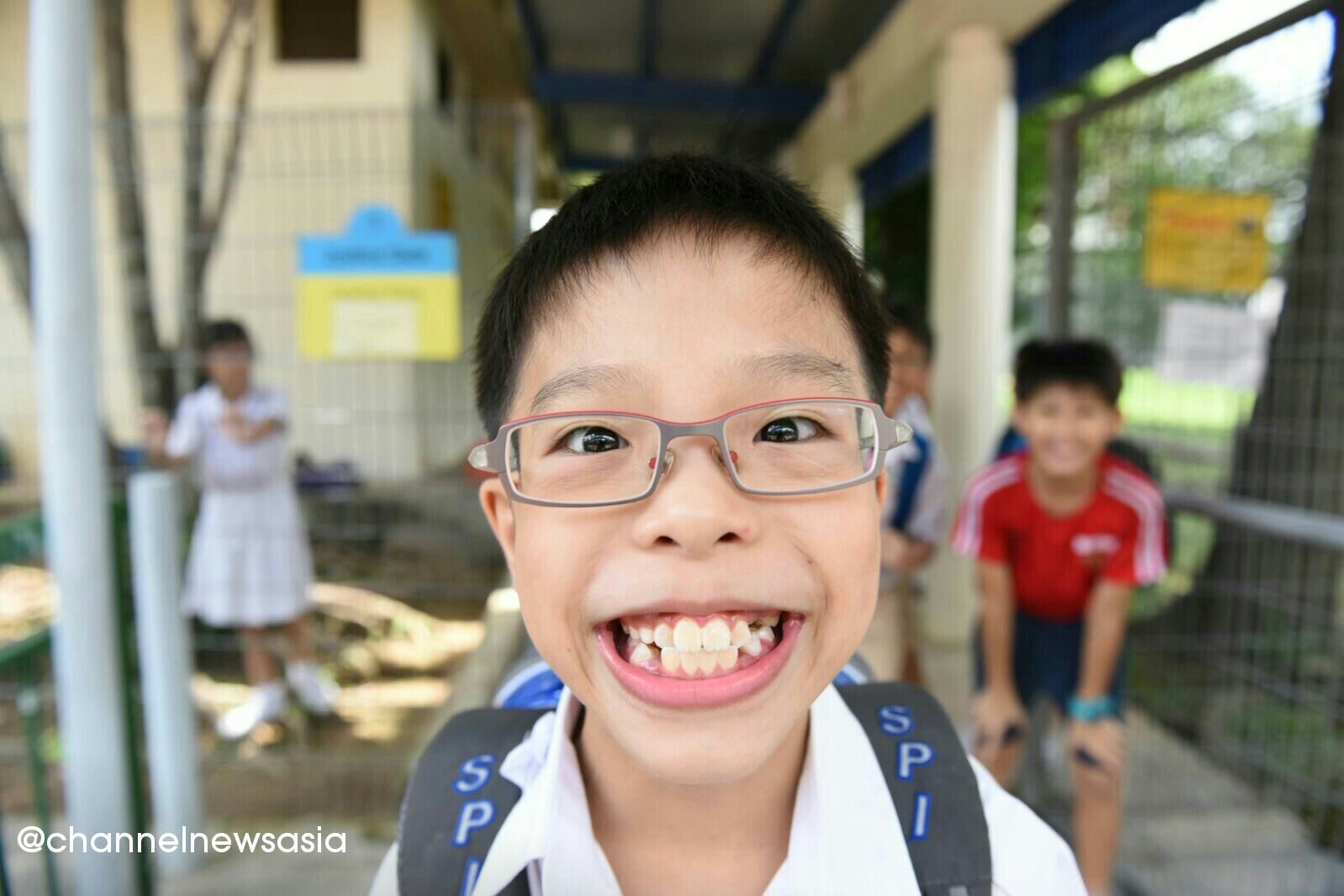 CNA on Twitter: "After their first day #backtoschool, it's all smiles for Pei Chun Public School ...