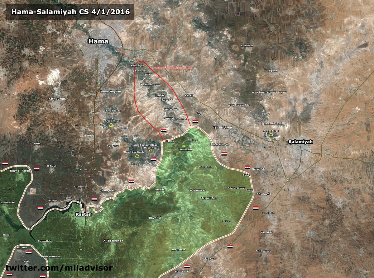 New Map. Hama-Salamiyah CS. SAA secured villages along the Orontes ...
