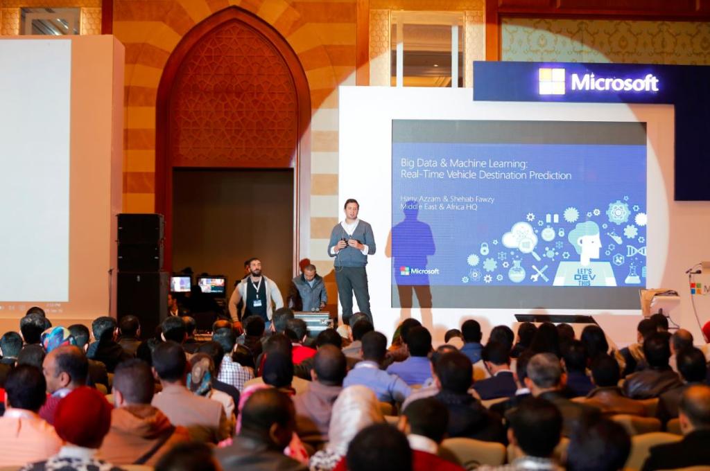 Microsoft Egypt on Twitter: "@HanyAzzam on stage leading the Cloud Track - talking about Big ...