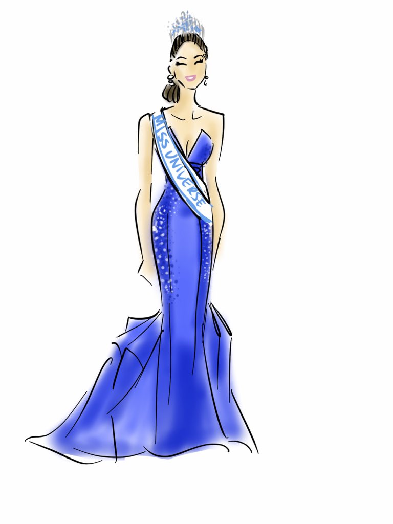 How awesome is this sketch by ChicSketch of piawurtzbach's elegant ...