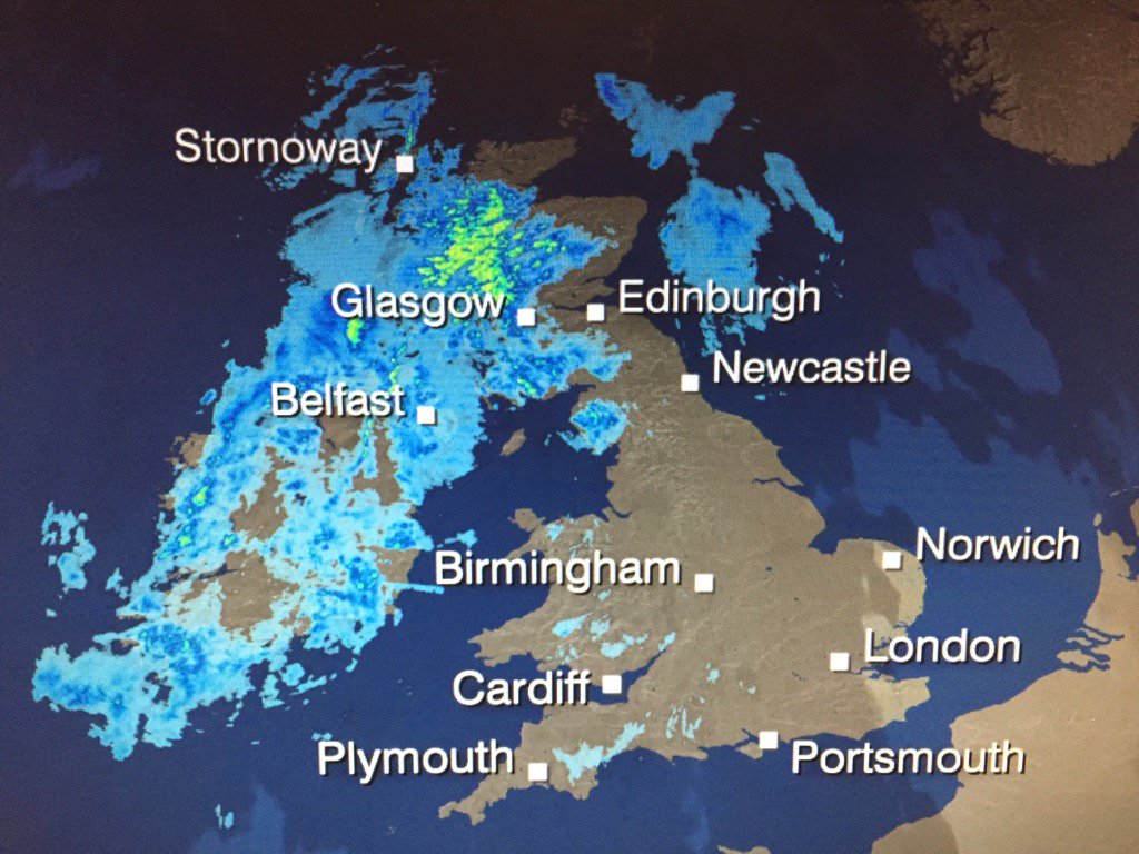 RADAR: Extent of rain across the UK at 3am. Weather front heading to ...