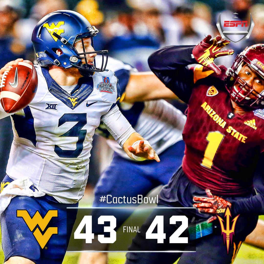 Skyler Howard throws for 532 yds and 5 TDs as West Virginia wins a wild ...