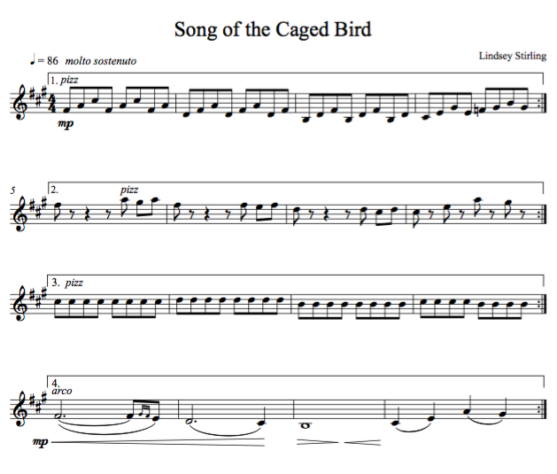 Acoustic version of "Song of the Caged Bird" now part of the sheet ...
