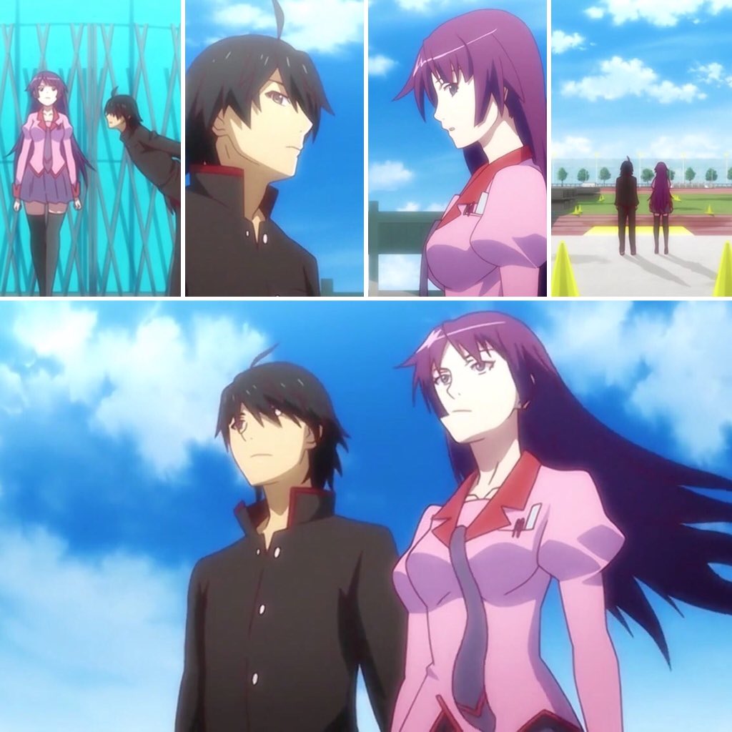 Bakemonogatari Senjougahara And Araragi