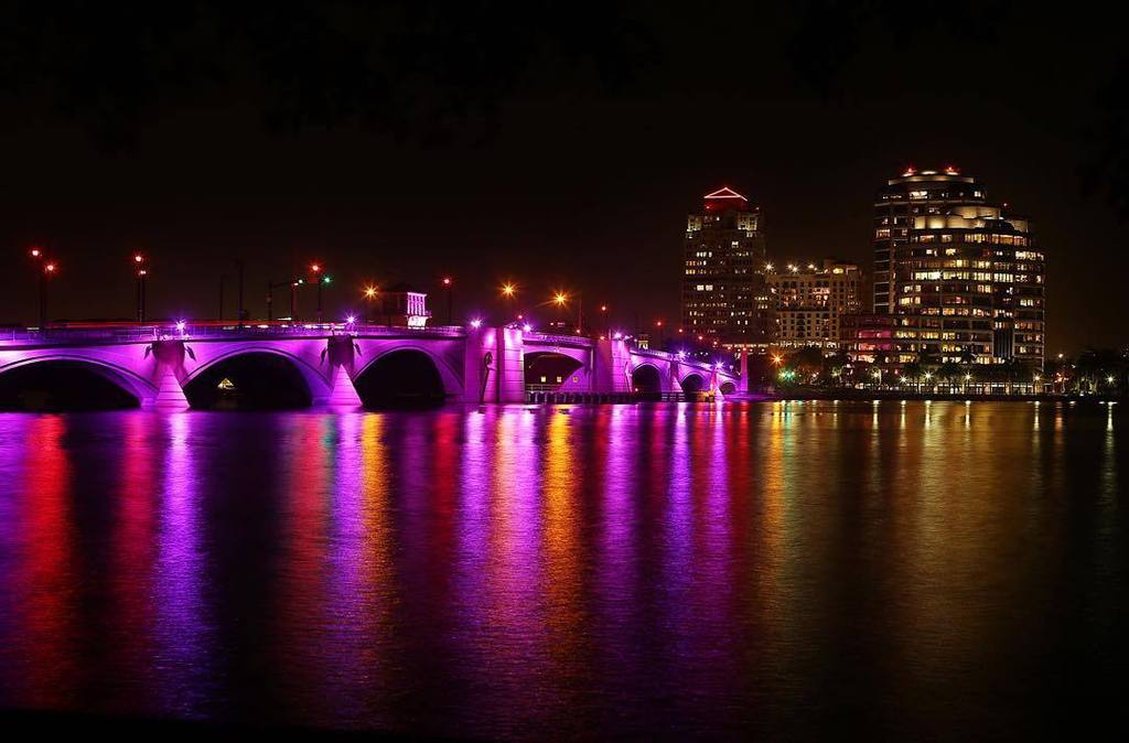 The Royal Park Bridge was lit up in pink Thursday evening in honor of ...