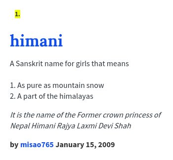 Himani Name
