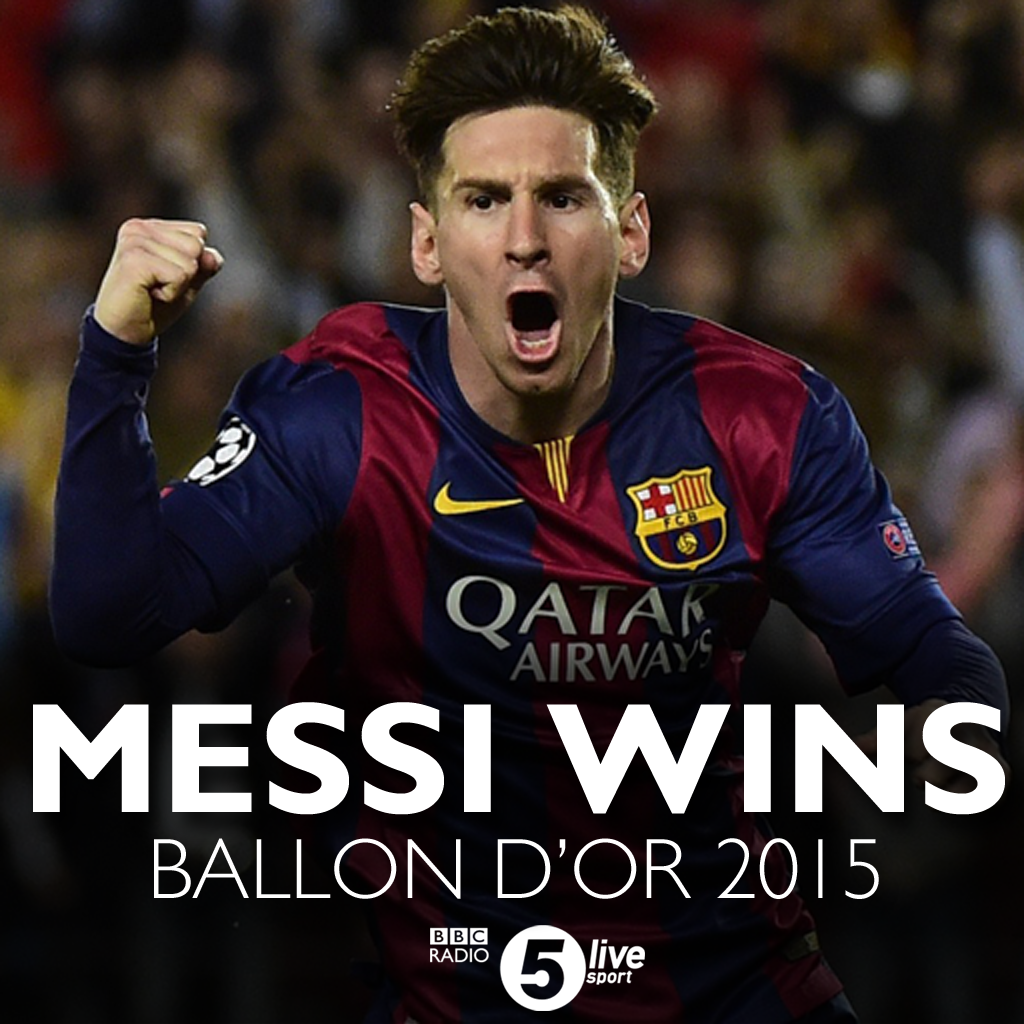 Breaking: lionel messi wins 2015 #ballondor a record breaking fifth ...