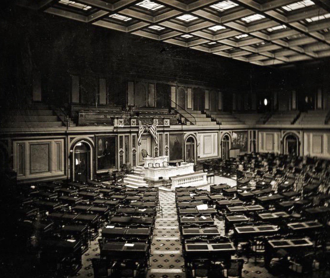 U.s. house of representatives chamber, about 1861—called earliest photo ...