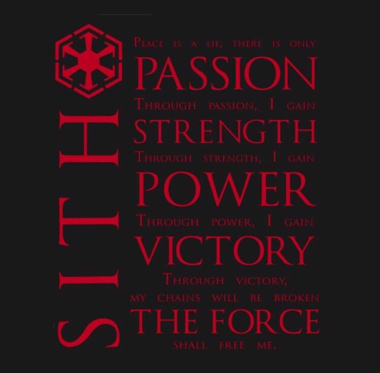 Jedi And Sith Code