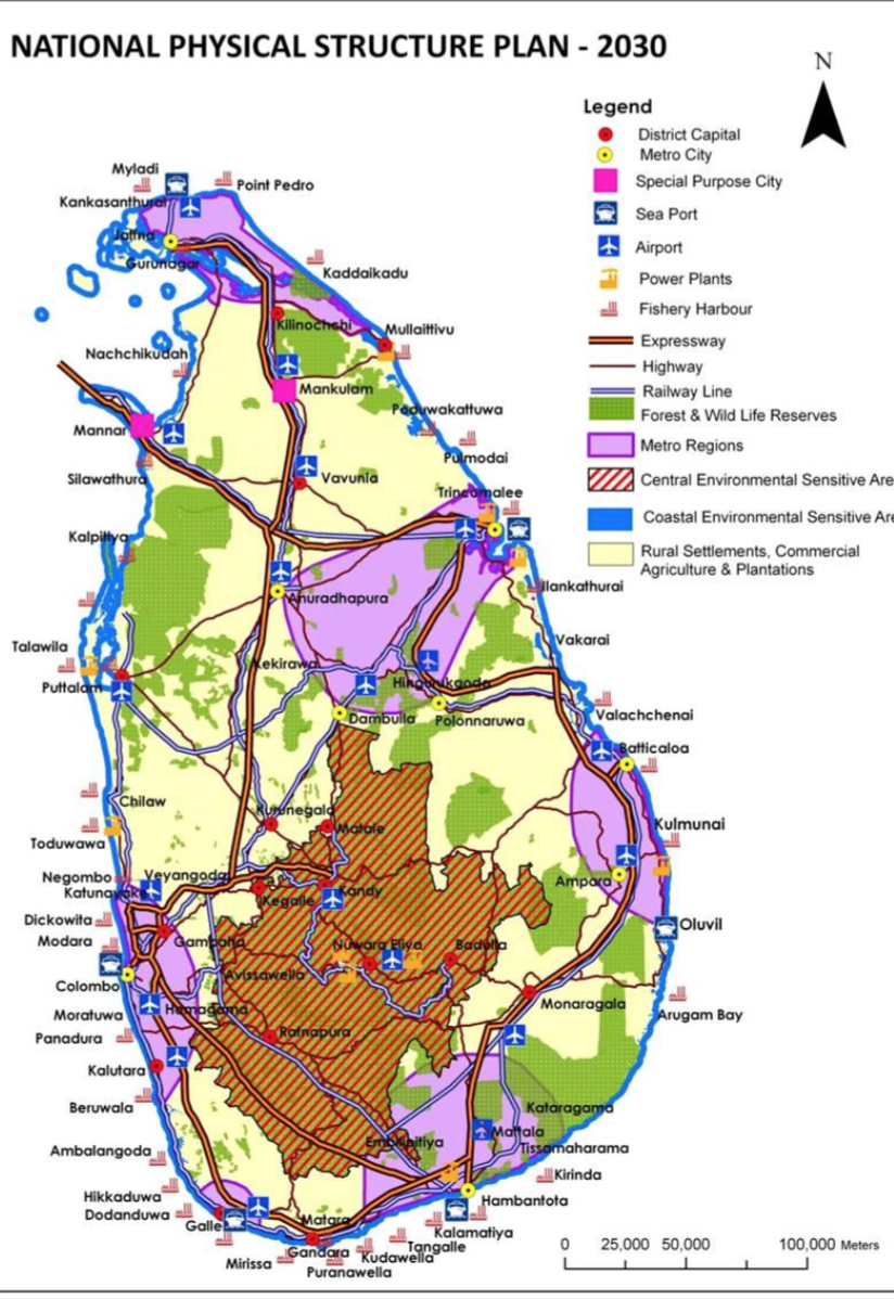 Sri Lanka National Highway Map