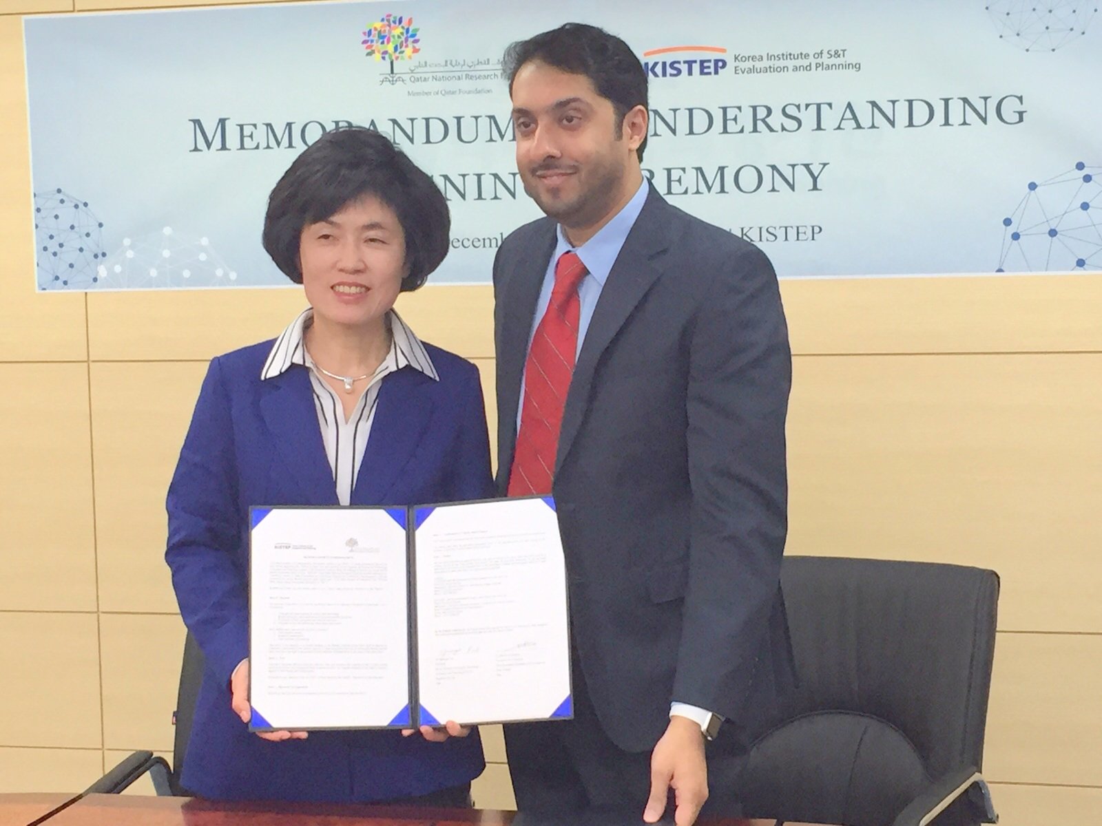 MarhabaQatar on Twitter: "@QatarFoundation R&D signs MoU with Korean Institute #KISTEP - https ...