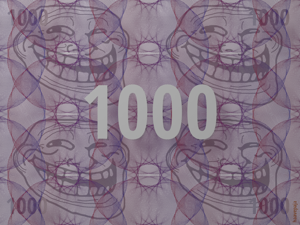 Curve patterns on bills are interesting. Right? So here's the ever ...