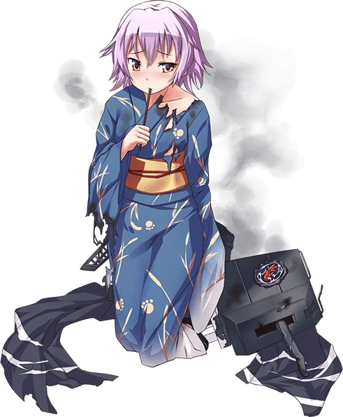 艦これ中破絵bot On Twitter 球磨型軽巡洋艦の2番艦、多摩だにゃ。 水雷戦隊の旗艦として、ご奉公するにゃ！ にゃ？多摩って名前