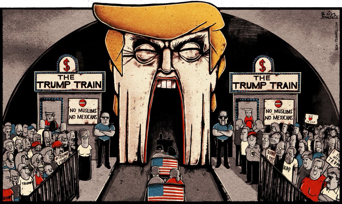 All aboard the trump train. cartoon in today's iweekend - scoopnest.com