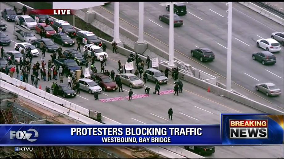 'Black Lives Matter' protesters block S.F. Bay Bridge