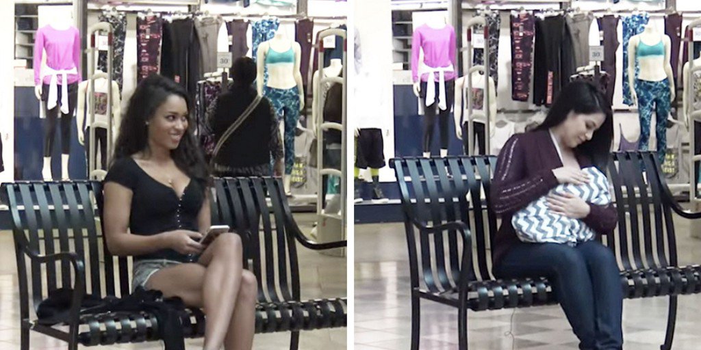 Watch How People Respond To Sexy Cleavage Vs Breastfeeding