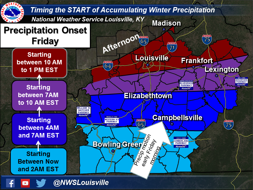 Here are our updated snowfall maps and arrival times for your area ...
