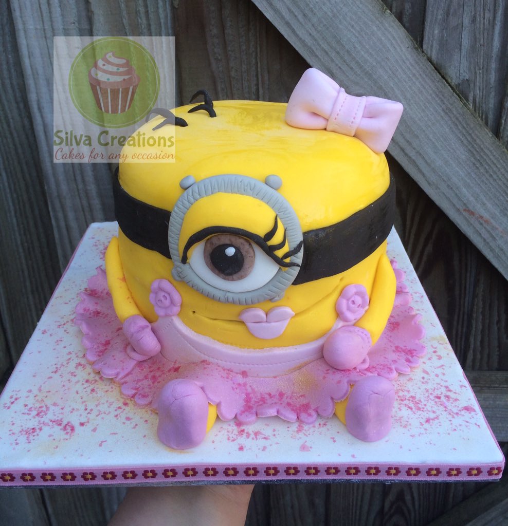 Girl Minions Birthday Cake