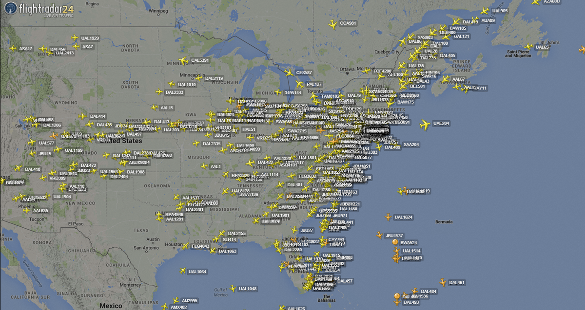Flights heading to&from New York City (JFK, EWR, LGA) today Jan, 23 and ...