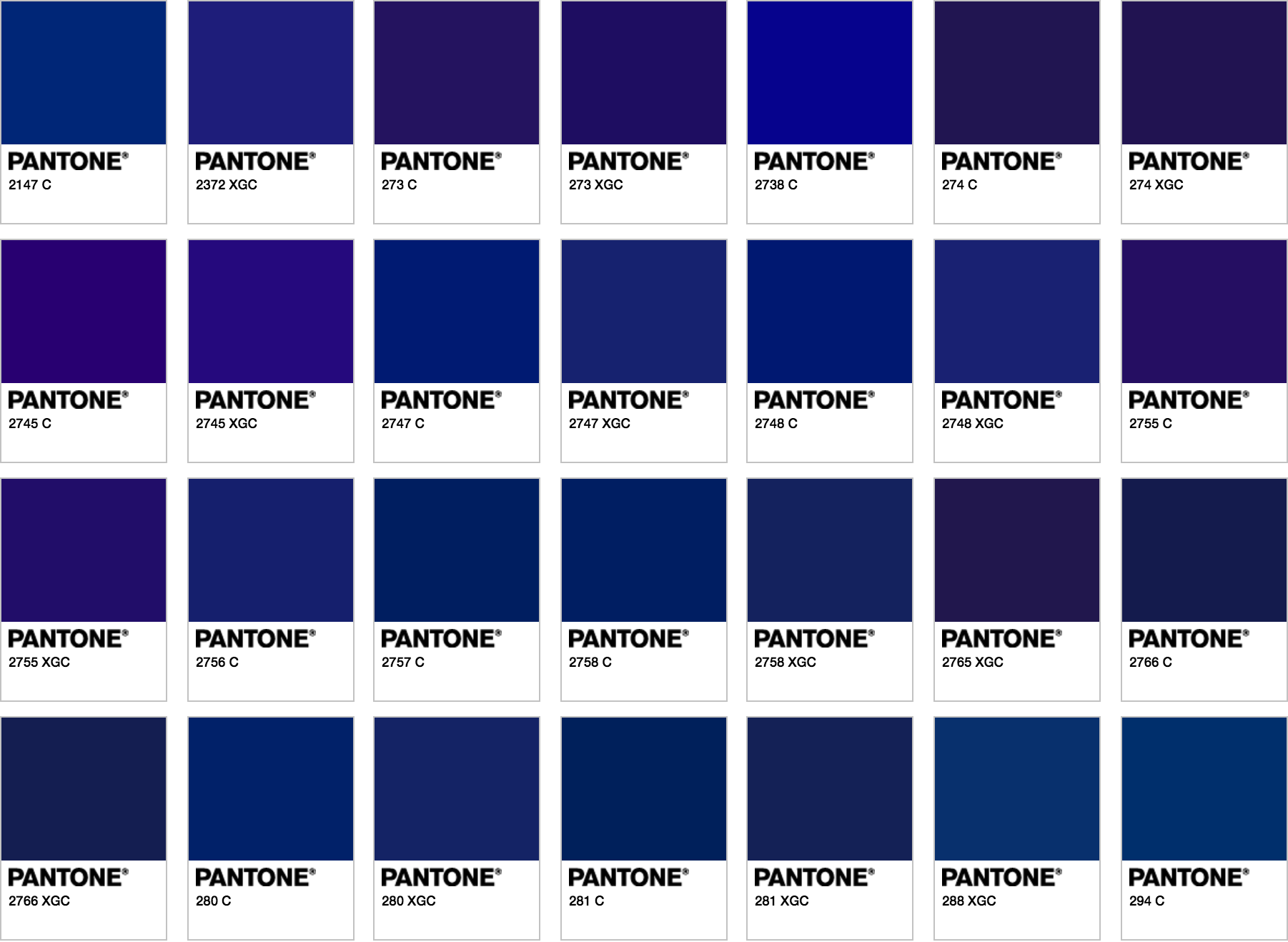Pantone Dark Blue
