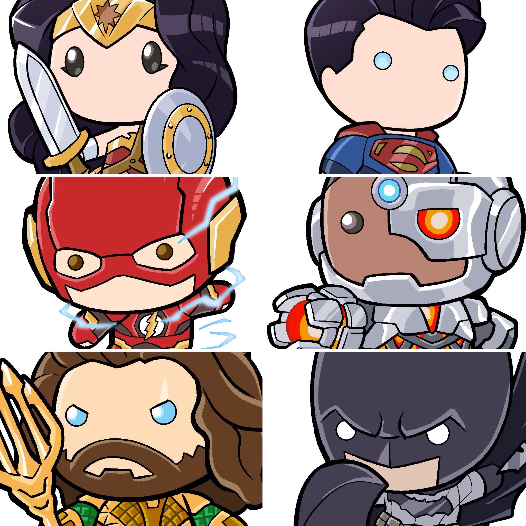 Chibi Flash And Batman