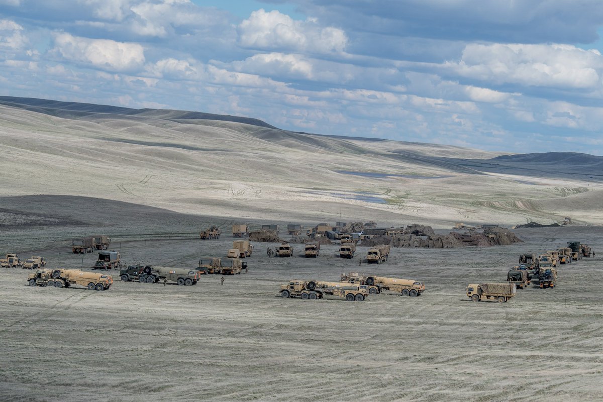 The rear echelon contingent sets up in BATUS, Canada, as the ...