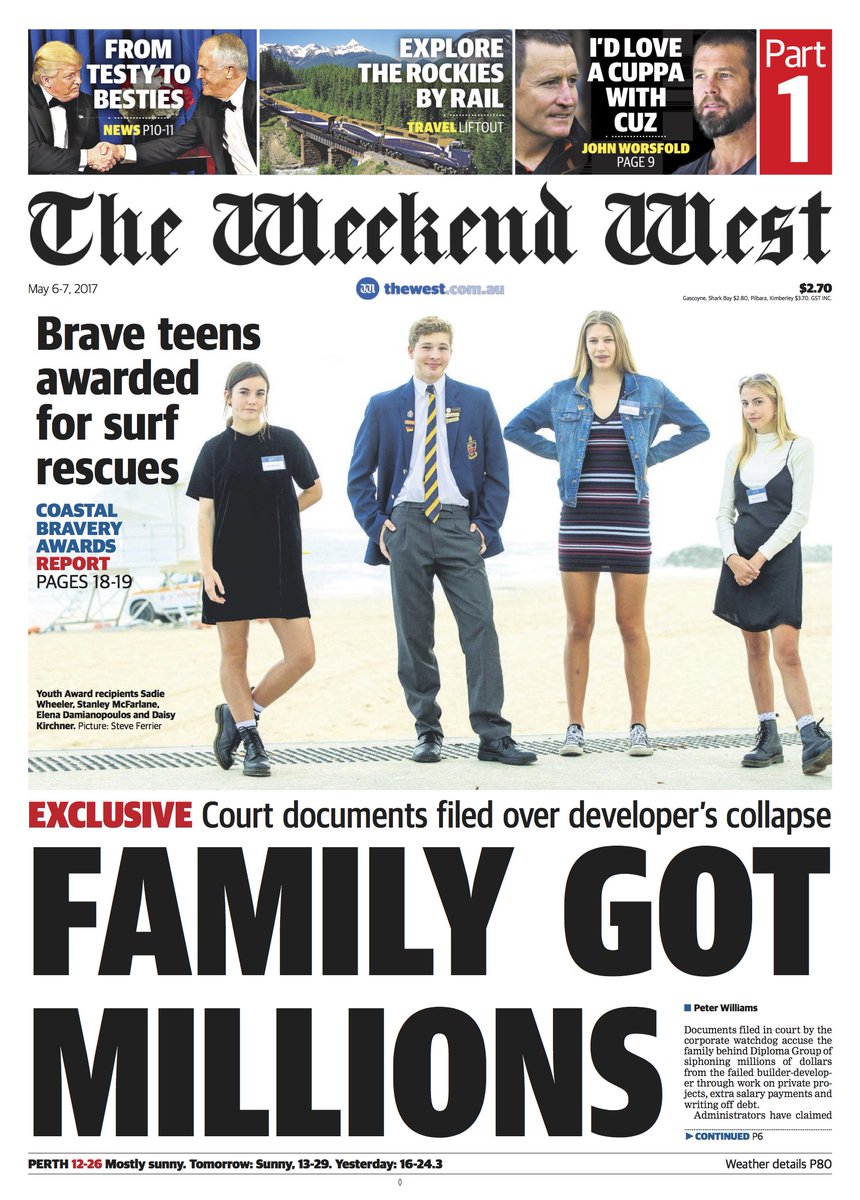 The front page of The Weekend West. perthnews wanews | The West ...