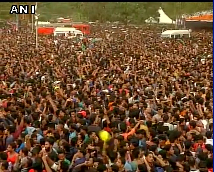 Kerala: Thrissur Pooram celebrations. It is celebrated on the day when ...