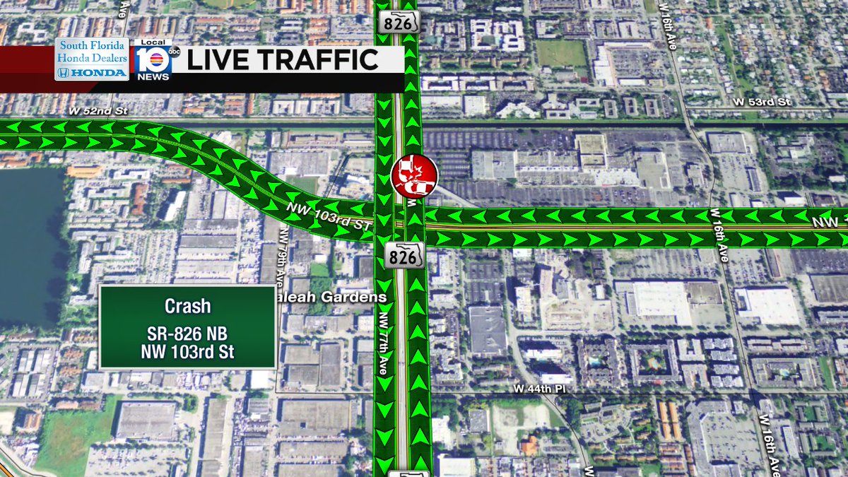 Crash on SR-826 NB at NW 103rd St traffic | WPLG Local 10 News | Scoopnest