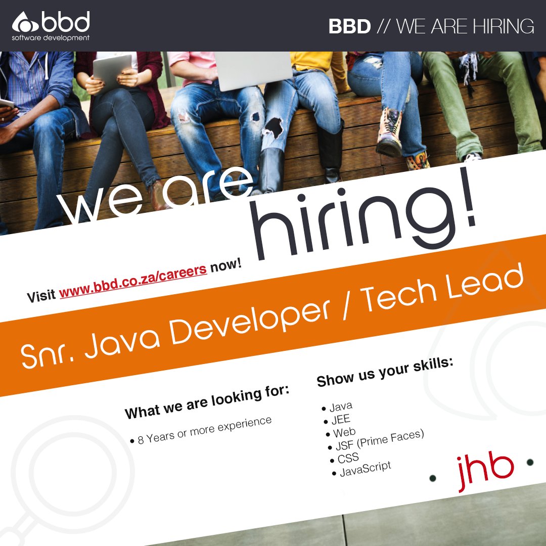 BBD on Twitter: "BBD // We Are Hiring - https://t.co/qJODBV9sae https://t.co/inOjurm0qu" / Twitter
