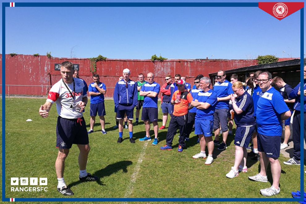 Gers coaches Phil Cowan & Alan Kernaghan deliver a coach education ...